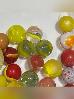 Other | Lot Of 55 Assorted Glass Marbles Mixed Colors Swirl Cats Eye ...